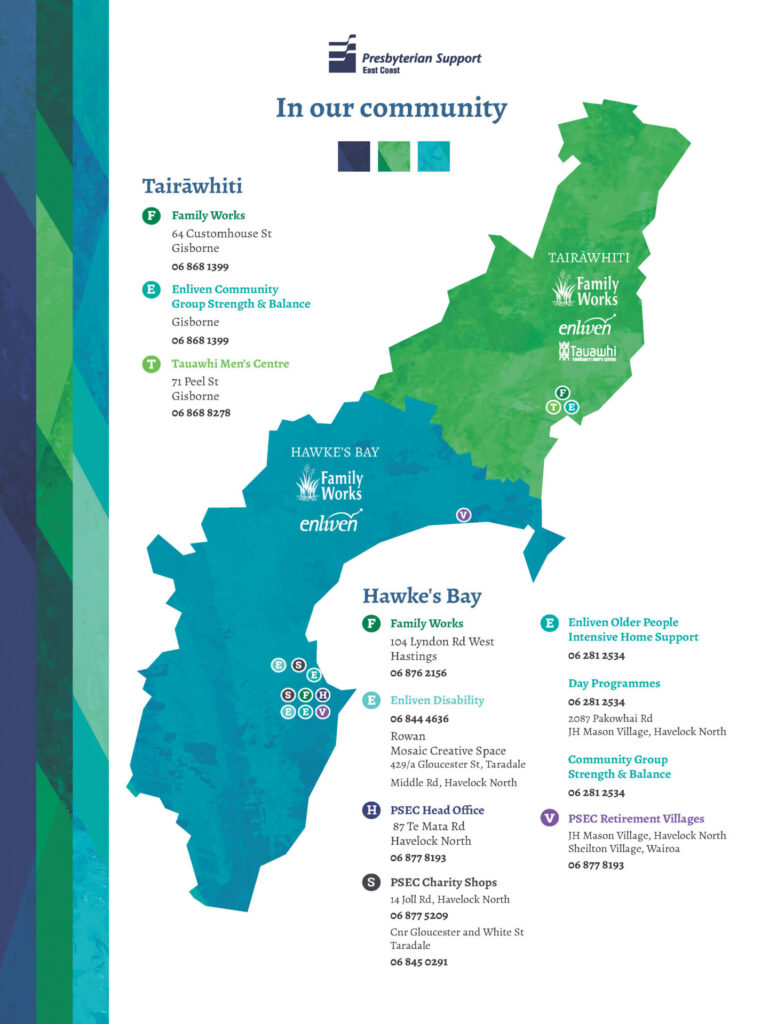 Locations - Presbyterian Support East Coast | PSEC